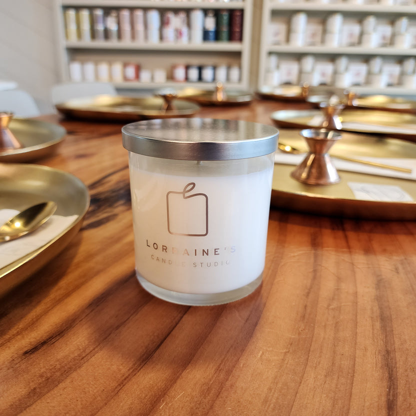 A Custom Fragrance Blended Candle - Clear Glass Straight – Lorraine's ...